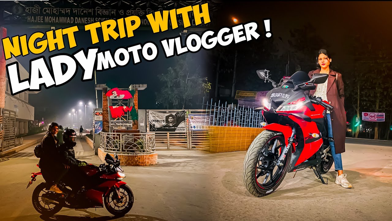 First Night Trip With Lady Moto Vlogger! | Couple Vlog | Night Moto Vlog 2023 - YouTube