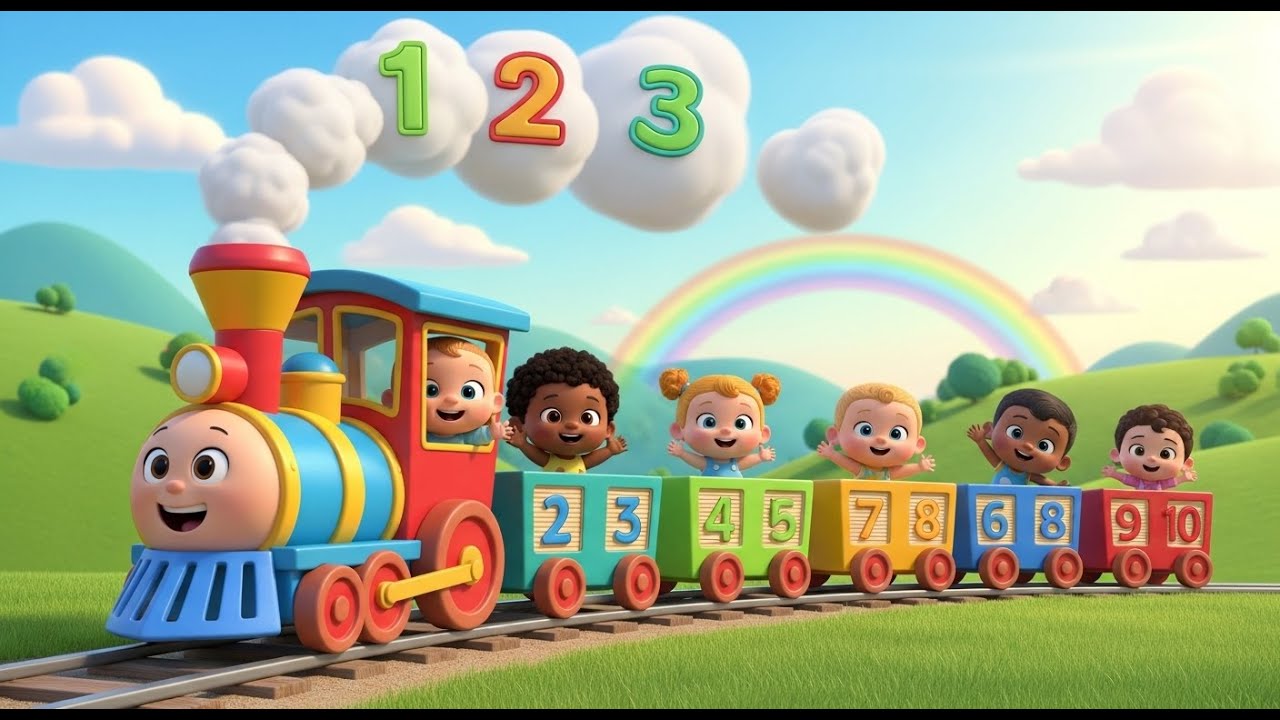 Cho Cho Numbers Counting Train 🚂 Fun Baby Song, - YouTube