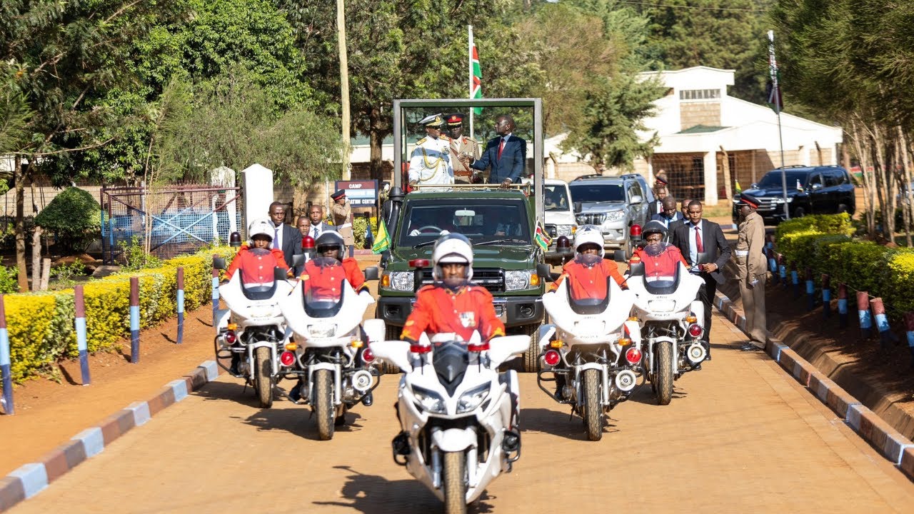 See how President Ruto arrived in Eldoret for the Passing-out Parade of ...