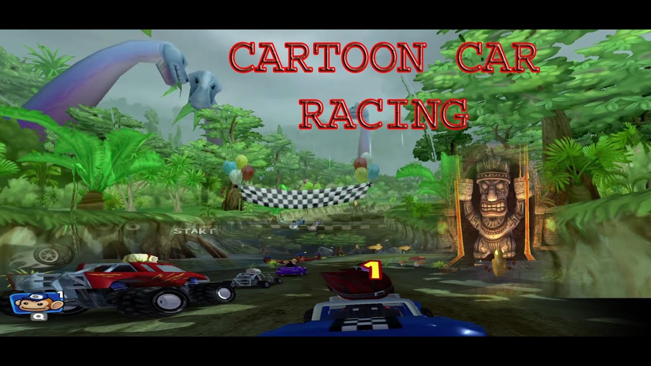 CARTOON CAR RACING #cartoon - YouTube