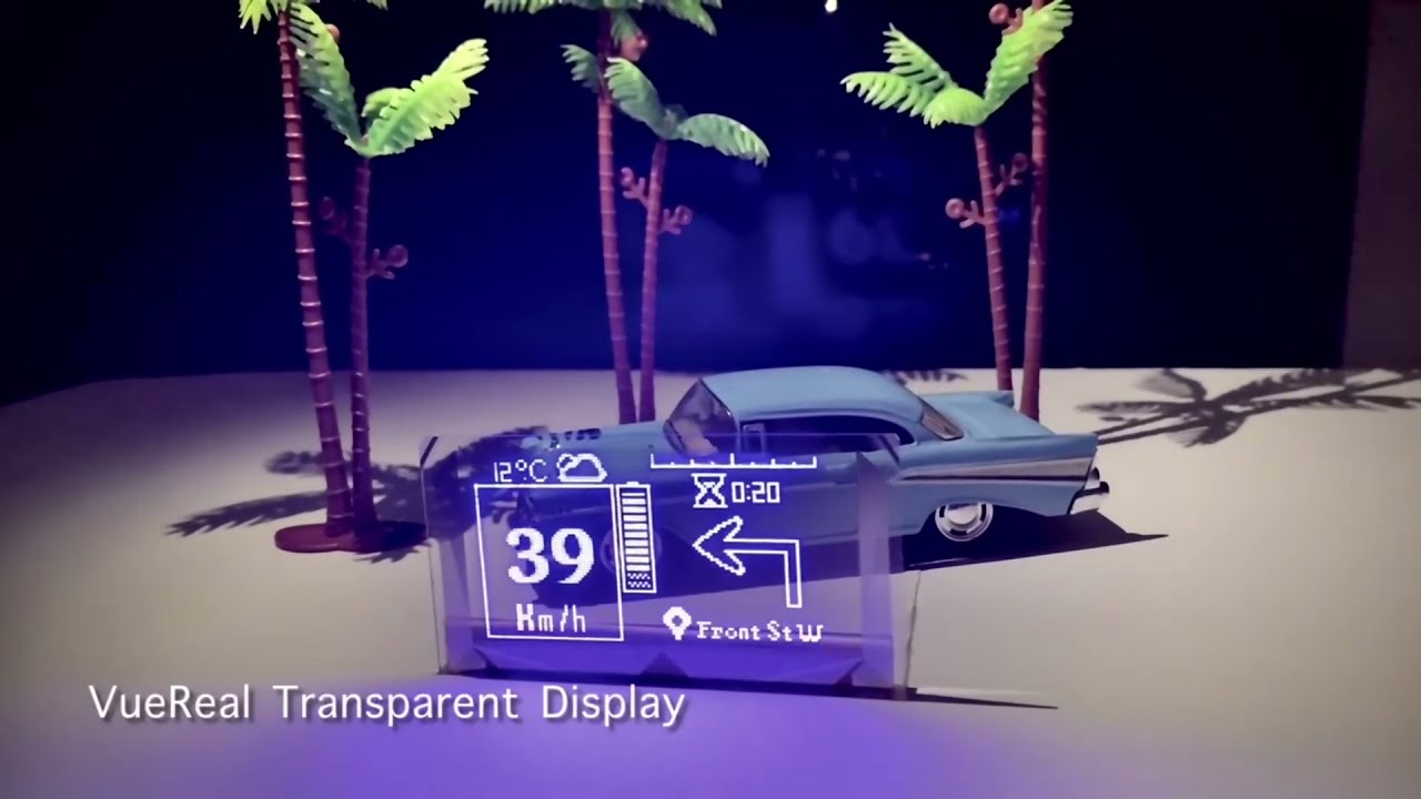 Vuereal transparent microLED display prototype - YouTube