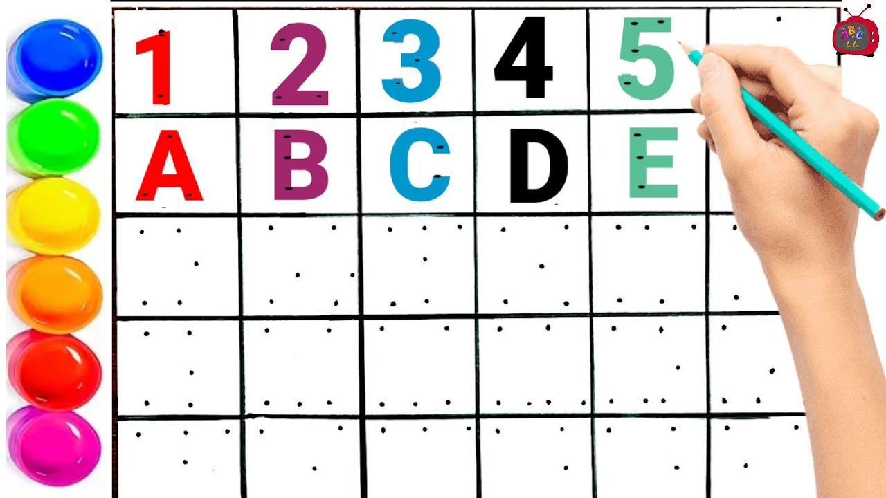 A to Z + 1-30 Writing Practice with Lines and Curves ️ | Alphabet ...