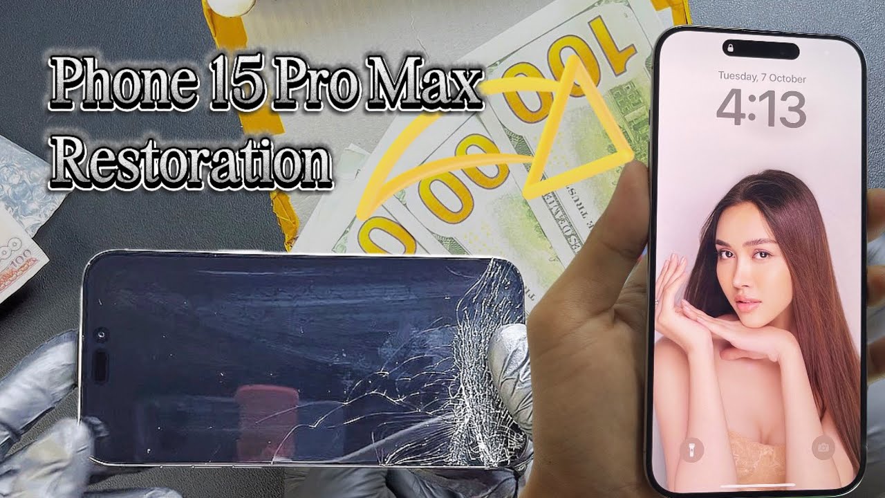 Phone 15 Pro Max Restoration - They Broke The Titanium Frame ☠️ - YouTube