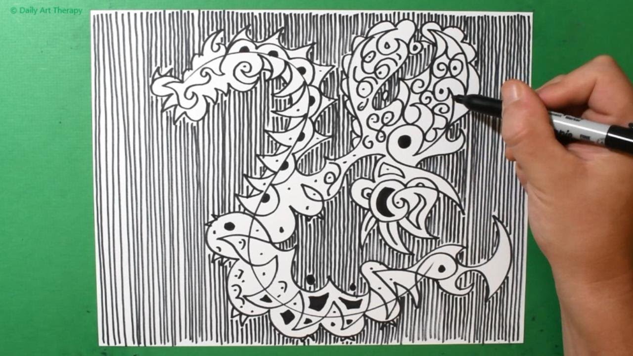 Intuitive Drawing#17/Intergalactic Space Dragon/Soul Expressionism ...