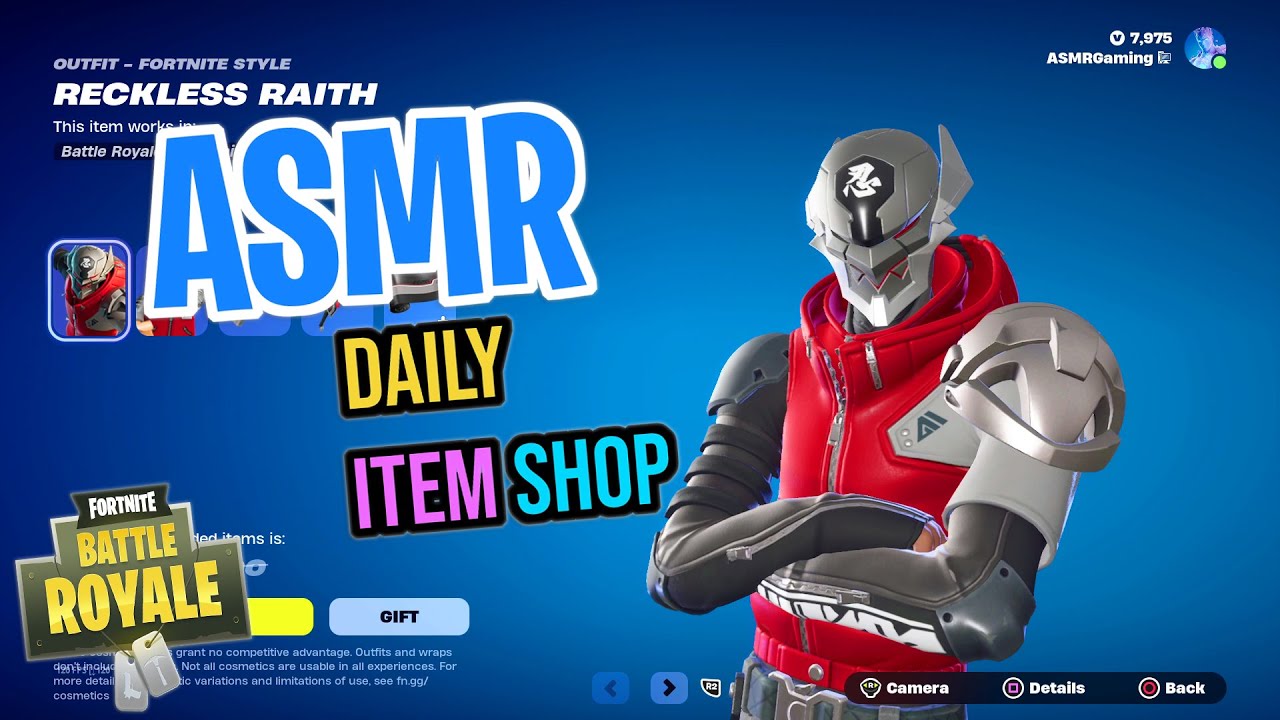 ASMR Fortnite NEW Reckless Raith Skin! Daily Item Shop 🎮🎧 Relaxing ...