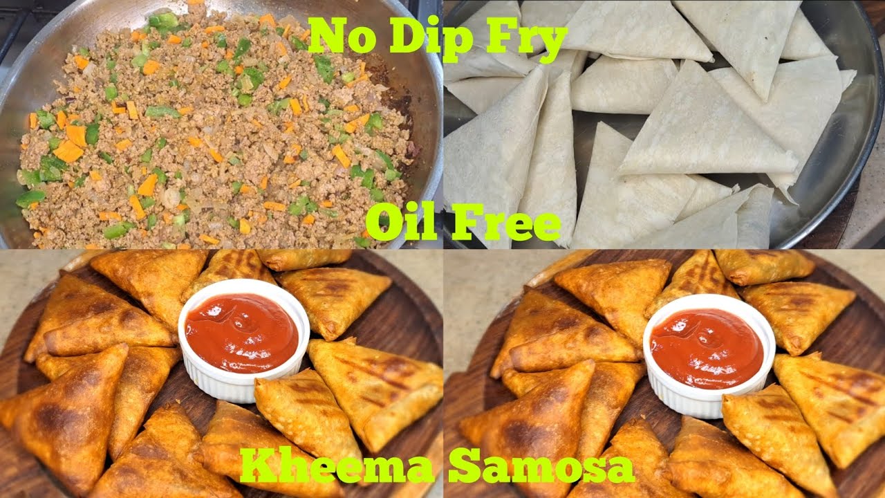 No oil Krispy Samosa Recipe/Easy Kheema Samosa Recipe/Samosa - YouTube