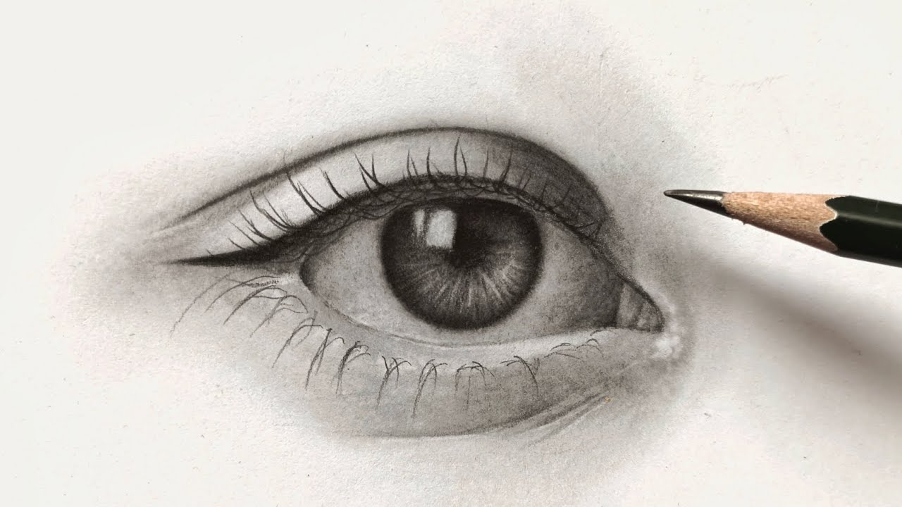 How to Draw realistic Eye /Beautiful "Eye"drawing- practice with me ...