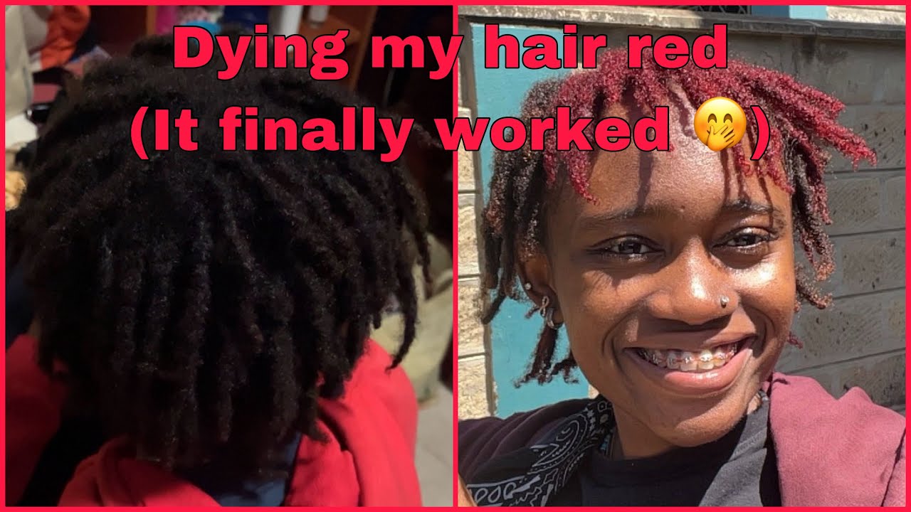 Dying my locs red. After a million attempts, it finally worked 😭🥹 - YouTube