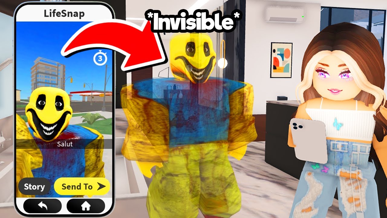 JE PRANK en SCP INVISIBLE sur ROBLOX SNAPCHAT - YouTube