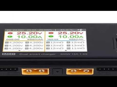ToolkitRC M6D V3 500W 15A DC Dual Channel MINI Smart Charger Discharger For 1-6S Lipo Battery ...
