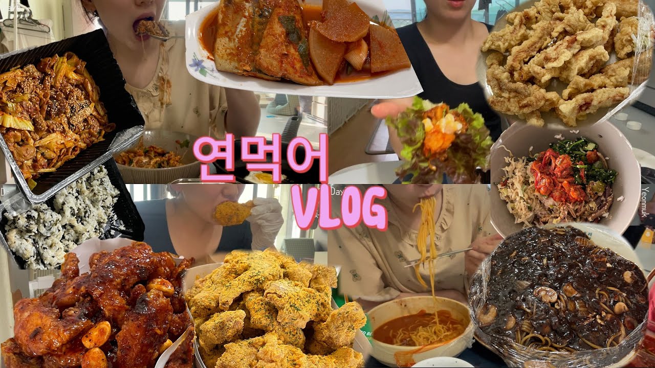먹방 브이로그 먹을 때도 다른 음식 생각하는 사람이 있다🙋🏼♀️ 짜장면 뿌링클 쏘마치 탕수육 고등어조림