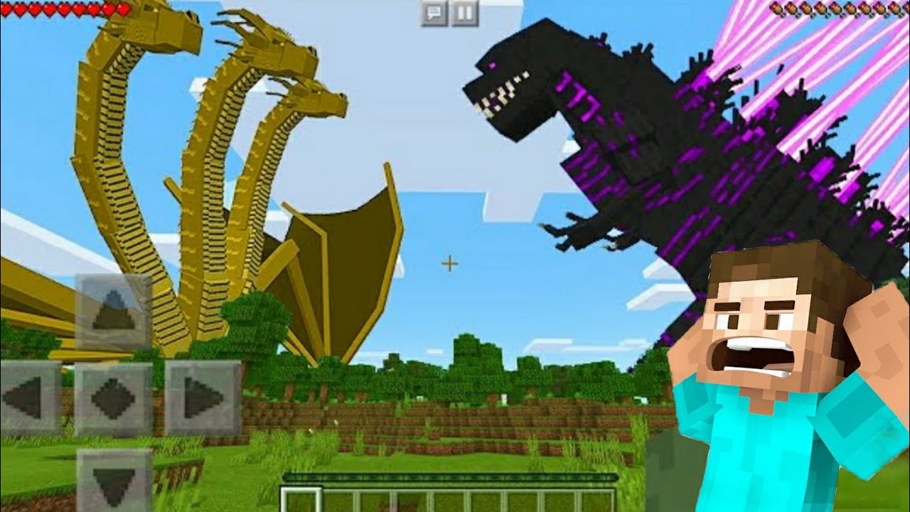 minecraft Godzilla v/s king Dragon and king Kong fight ! - YouTube