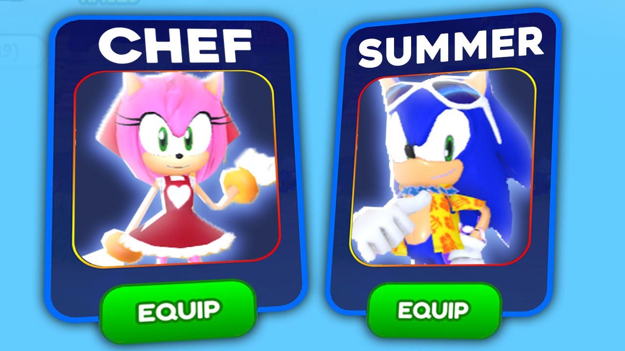 COMO PEGAR SKIN do SUMMER SONIC e CHEF AMY no SONIC SPEED SIMULATOR ...