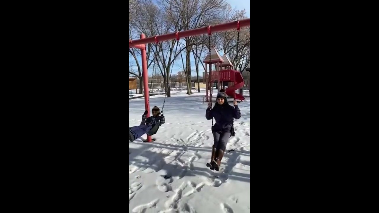 WINTER SNOW | SWING IN SNOW | SNOW FUN - YouTube