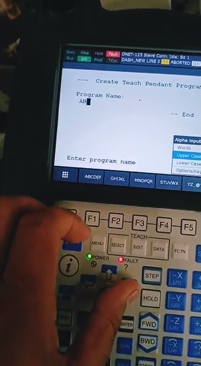Fanuc Robot Teach-Pendent (New Program creation) ! - YouTube