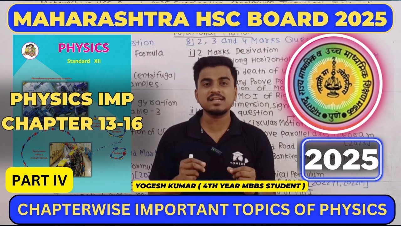 ||Chapterwise Important Topics of Physics Maharashtra HSC Board 2024-25 ...