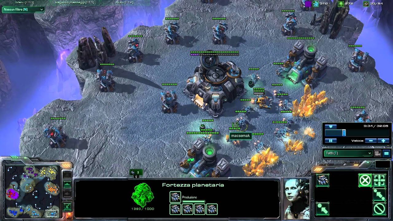 Starcraft 2 ITA 3v3 2 Protos e Terran vs 2 Terran e Zerg T1 - YouTube