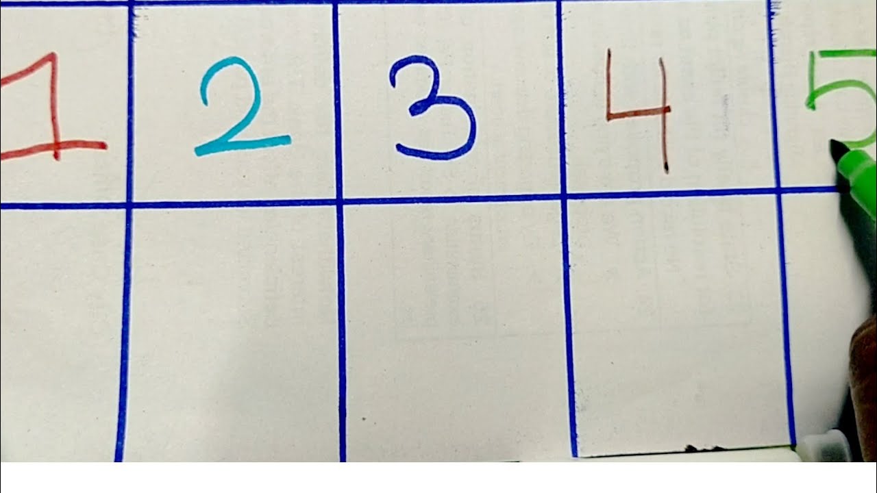 1 to 10 counting numbers writing / 123 number read and writing/ Kids ...