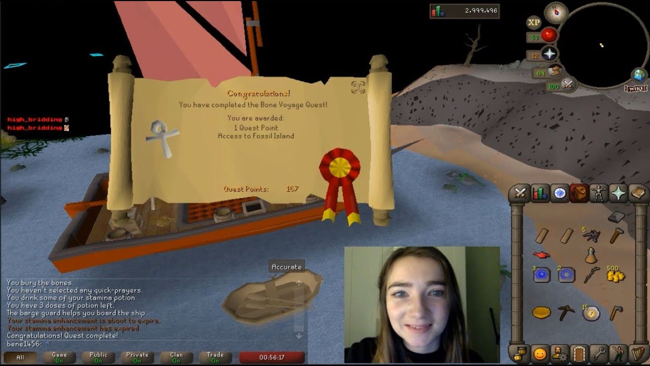 OSRS - BONE VOYAGE QUEST - YouTube
