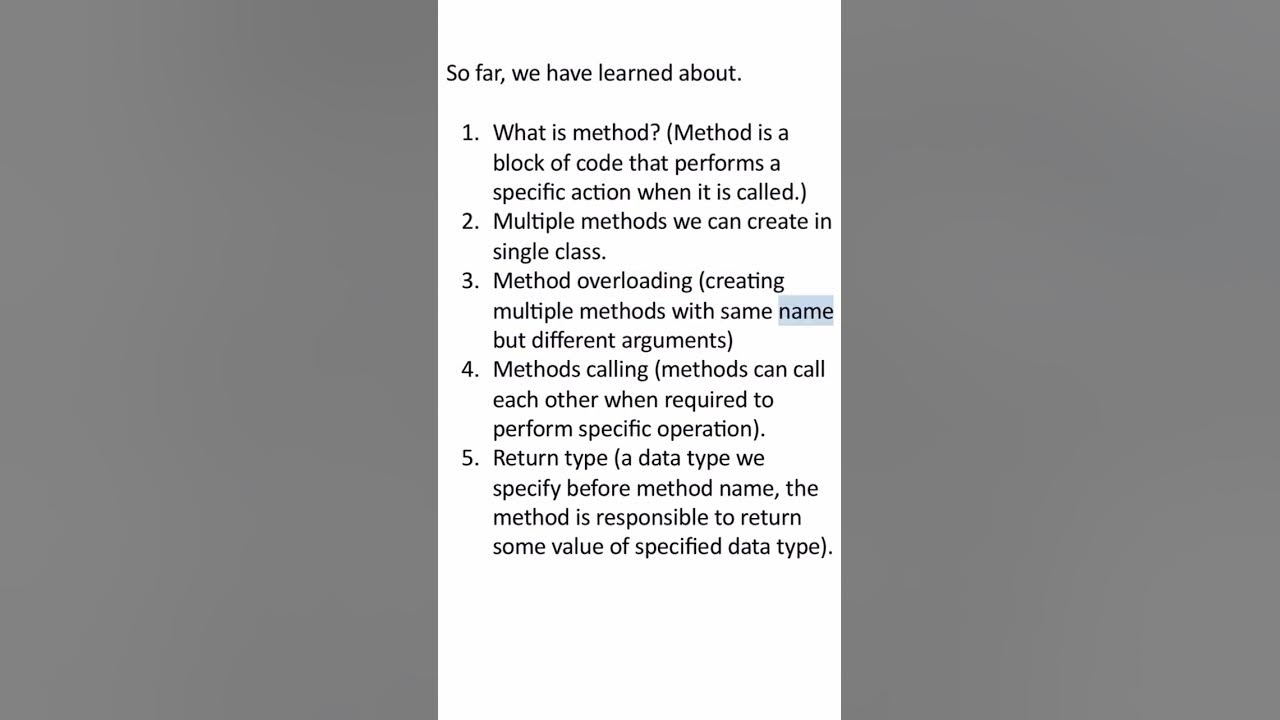 3rd Week Summary Concepts Covered In Java Program Coding Javaprogram Programming Javaclass