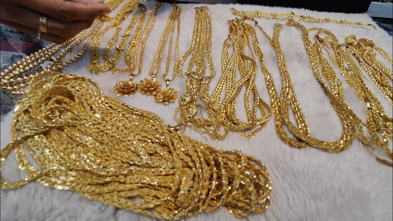 1.5 gram gold polish original Dubai chain and bracelet collection at wholesale price bd online ...
