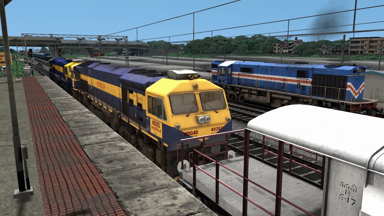 Twins WDG4D Departs With PANTRYCAR | TRAIN SIMULATOR SCR ROUTE - YouTube