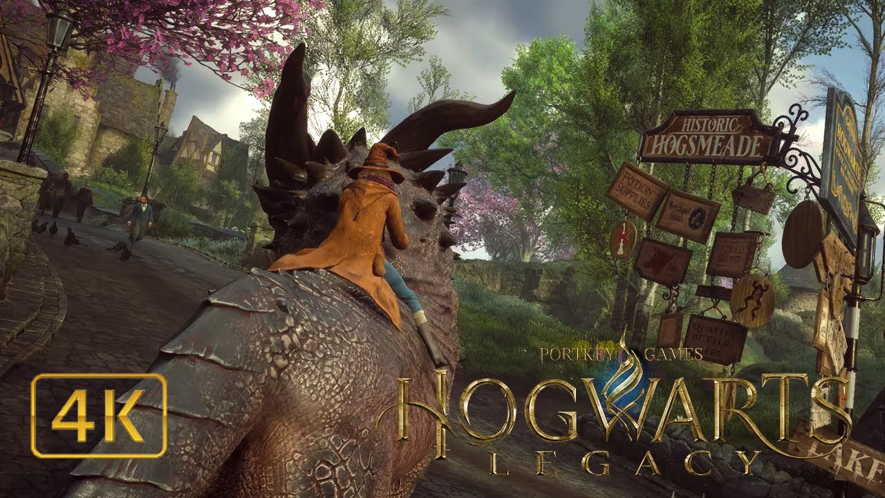 Hogwarts Legacy | Graphorn ride to Hogsmeade in Spring - YouTube
