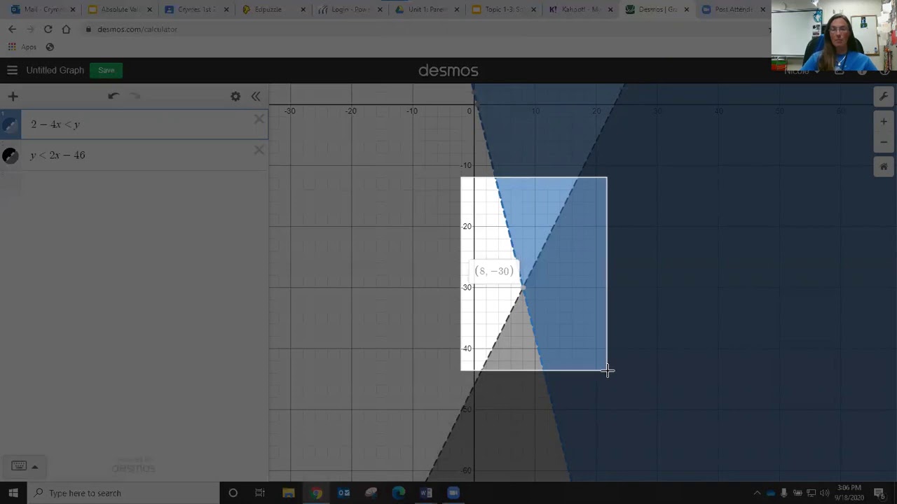 Solving Inequality Equations on Desmos - YouTube