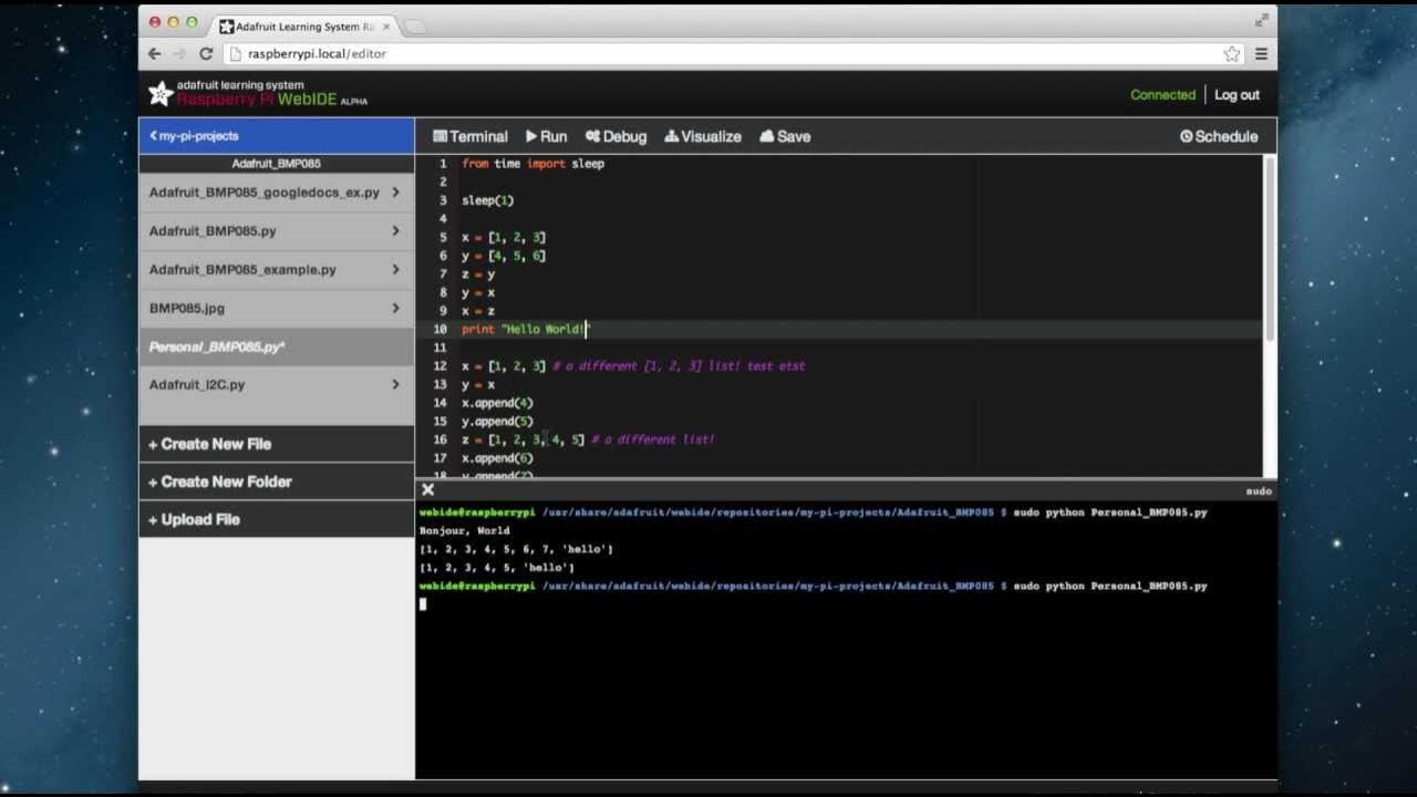 Raspberry Pi WebIDE Code & Repositories - YouTube