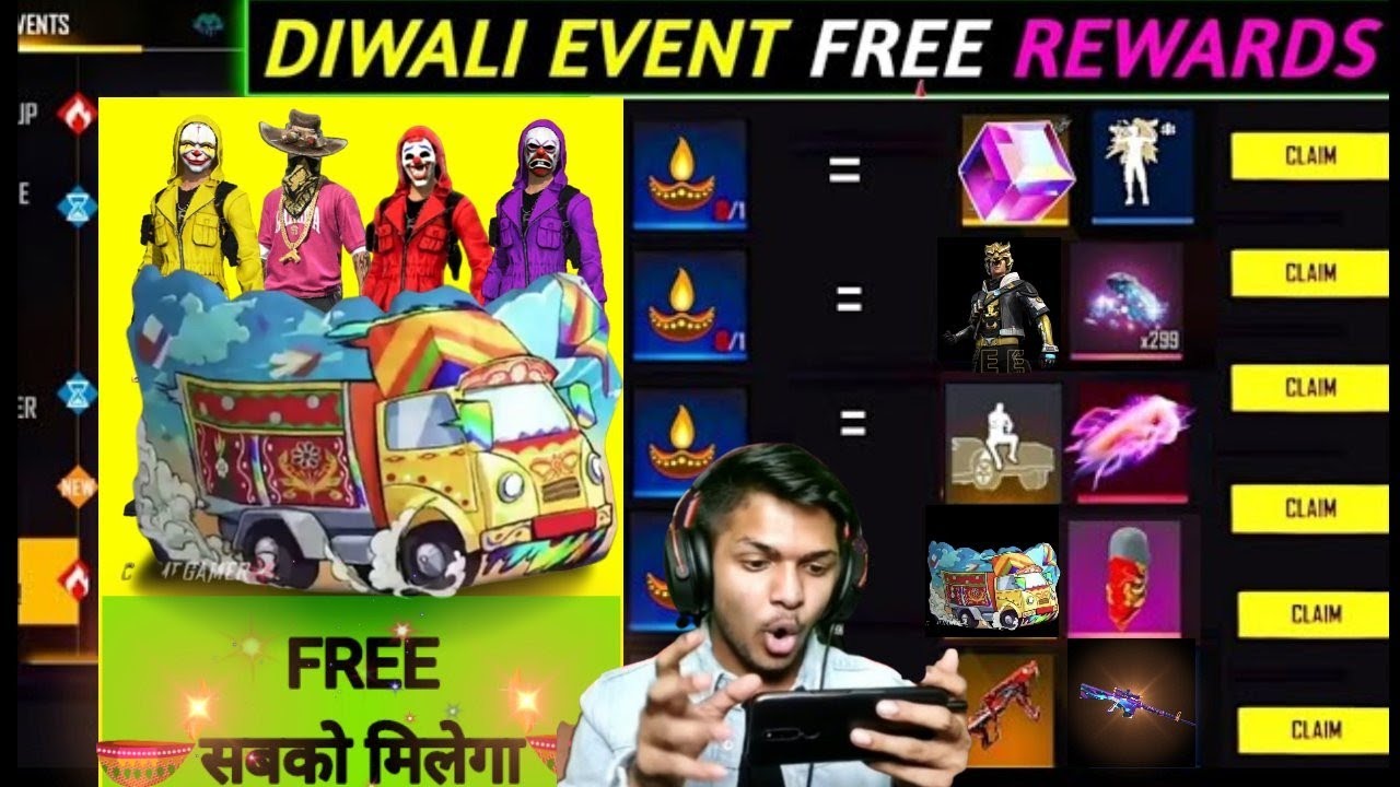 The Light Event Free Fire |DIWALI EVENT 2022|FF NEW EVENT ...