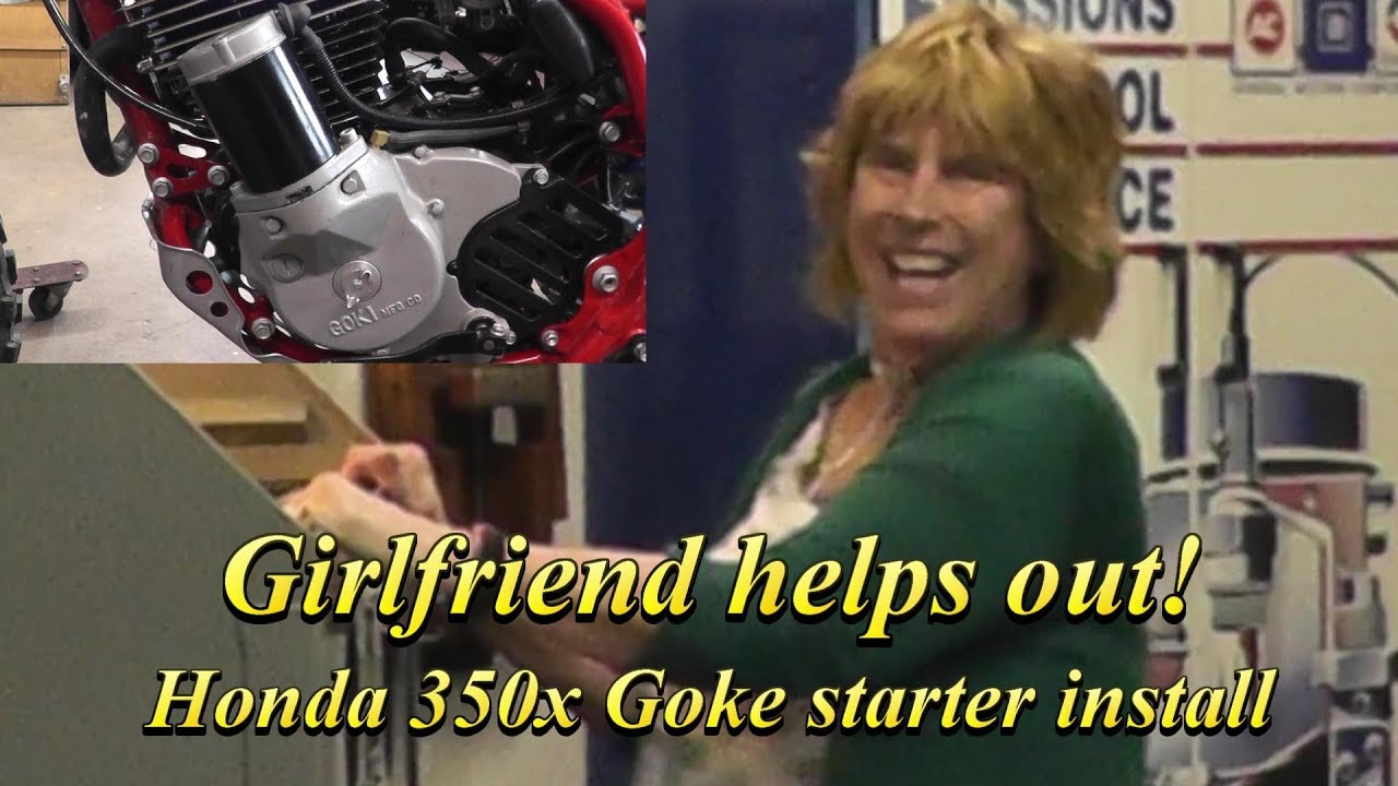86 Honda 350x Goke Starter, Battery and Gauges Install - YouTube