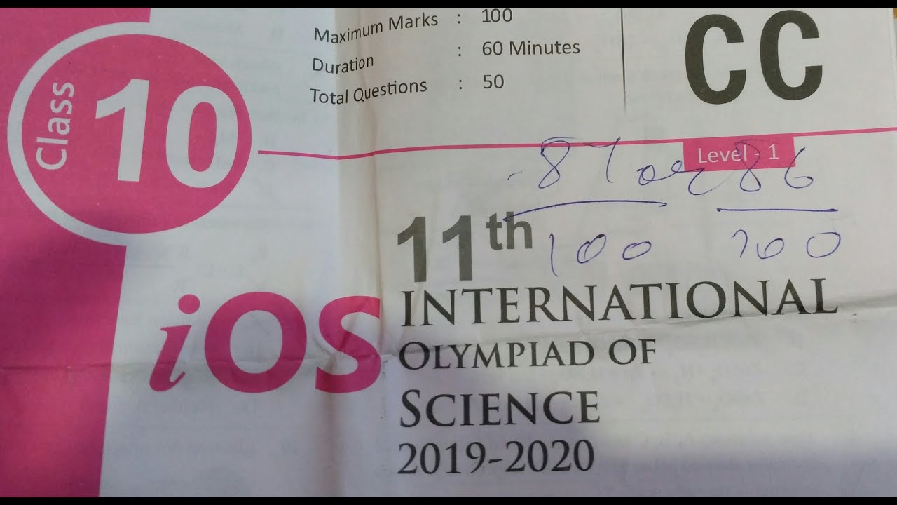 IOS Silverzone Olympiad Class 10 Level 1 Question Paper Type CC YouTube ios-silverzone-olympiad-class-10-level-1-question-paper-type-cc-youtube