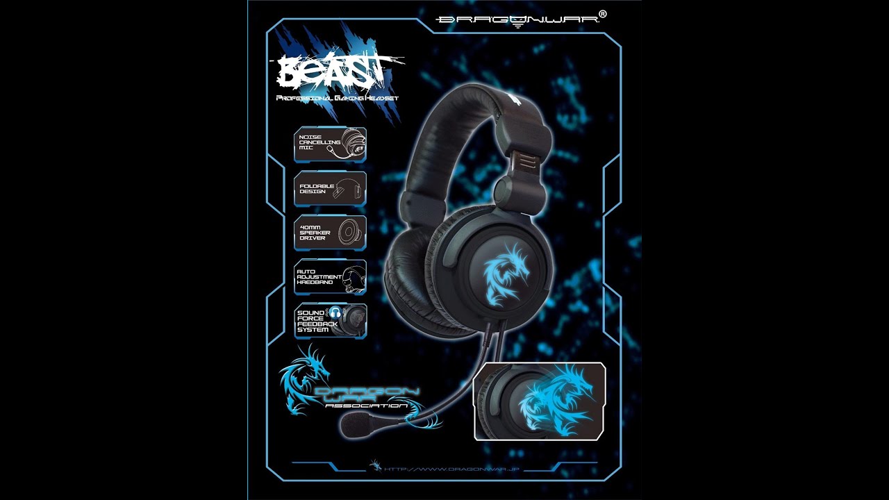 Dragonwar Beast Headphones Unboxing Review 2020 - YouTube