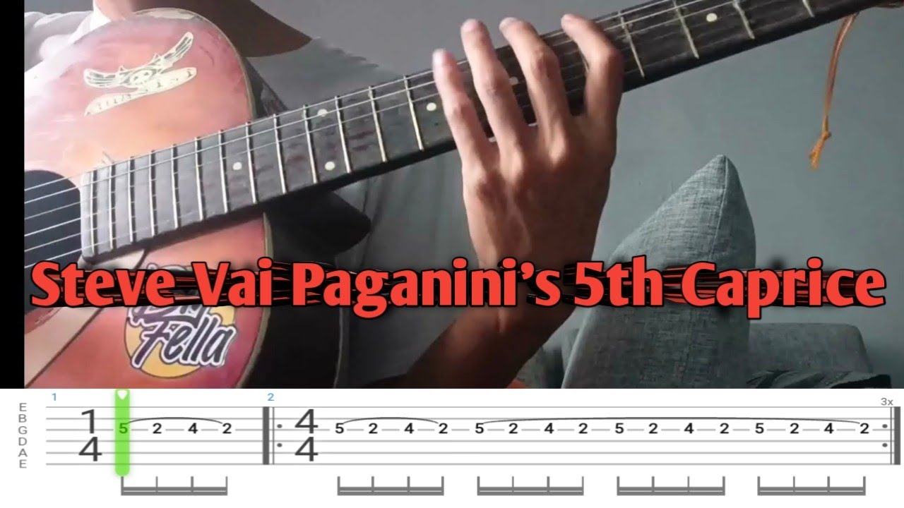 steve vai - paganini 5th caprice crossroads cover - YouTube