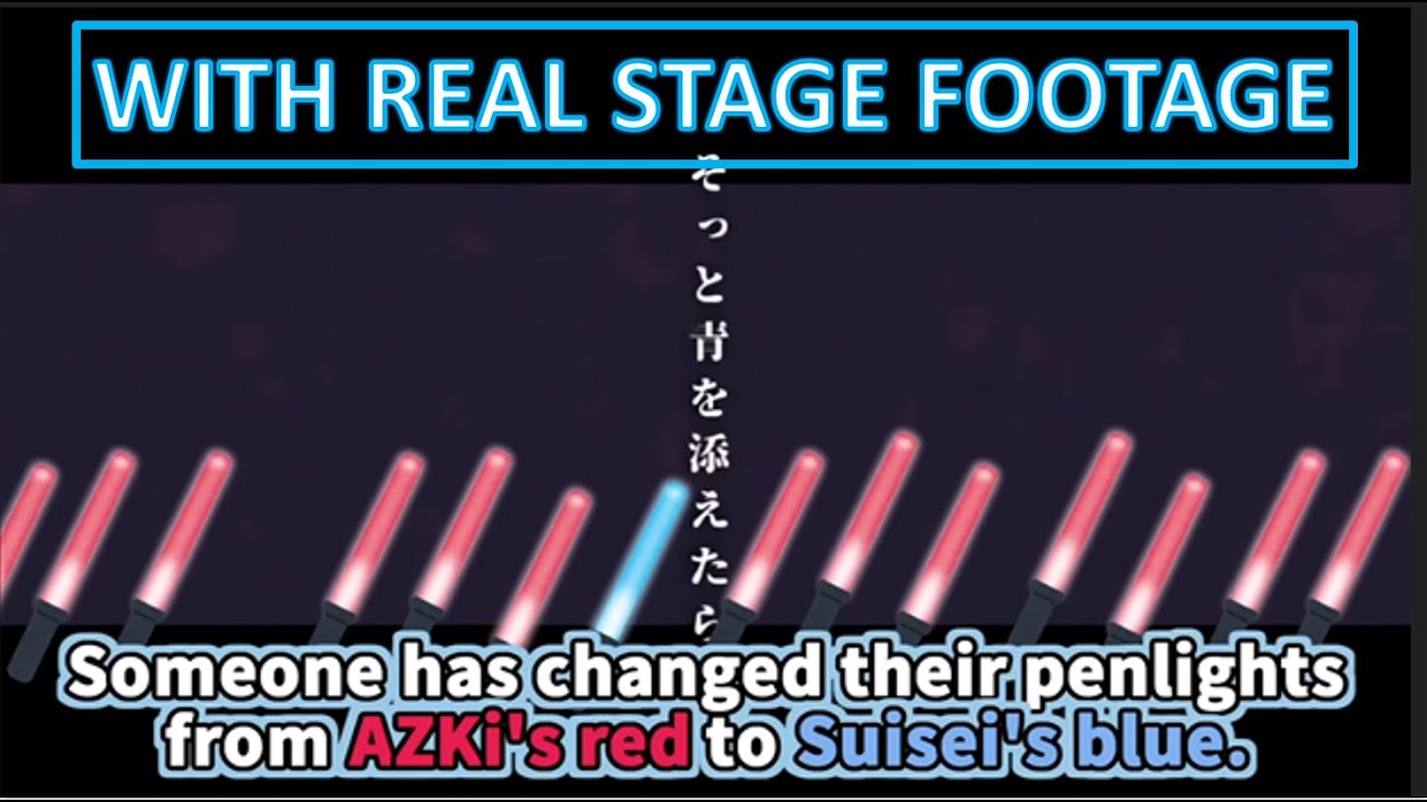 Suisei LEGENDARY penlight moment with STAGE FOOTAGE! - YouTube