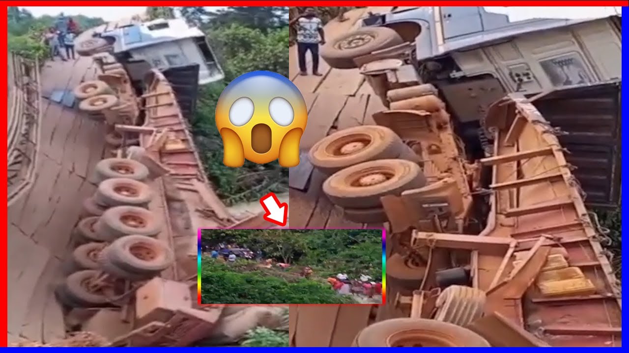Breaking News! COCOA CHAOS! Truck Overturns on Amuaka Bridge in Western ...