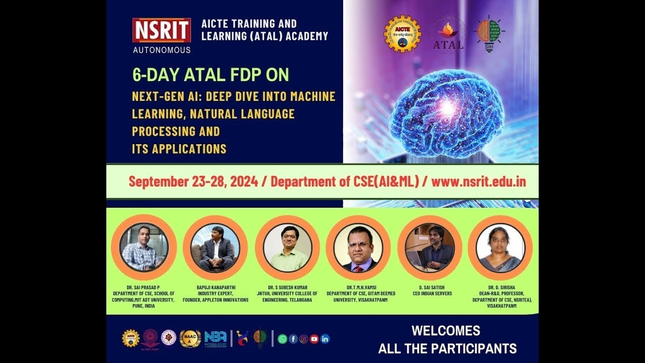 FDP-Next Gen AI: Deep Dive into Machine Learning, Natural Language Processing and its ...