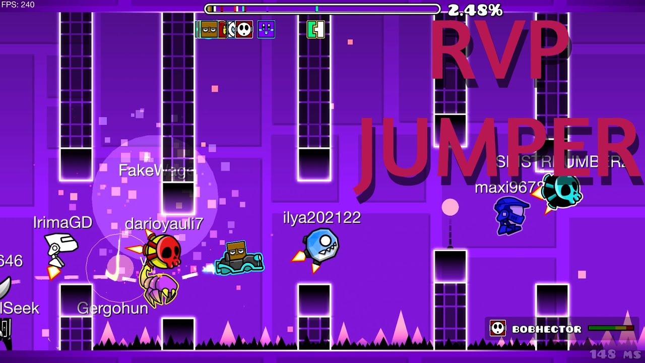 *GLOBED* RVP Jumper 100% | Geometry Dash - YouTube