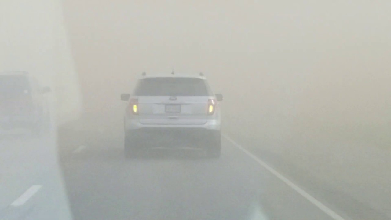 Dust/sand storm on the road from Lubbock, TX - YouTube
