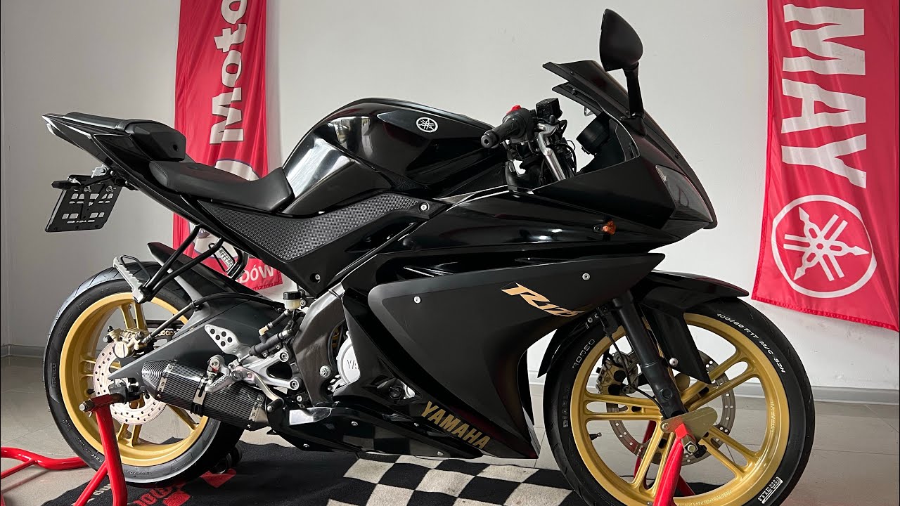 Yamaha YZF R125 Black&Gold 2011 MotoRW - YouTube