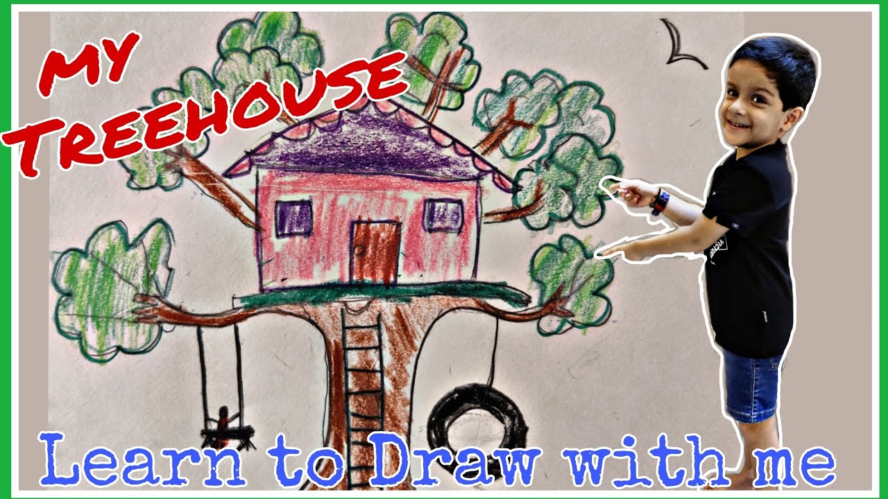 Learn to Draw with Addy/ Easy drawings for kids/ My Treehouse/ Step by ...