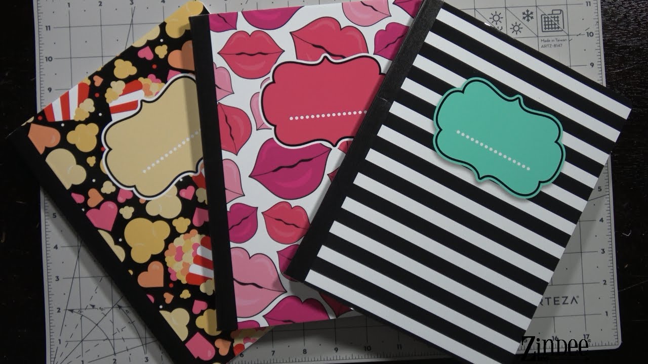 Composition Notebook Wrap Tutorial- Vinyl Wrap- Quick and Easy- How to ...