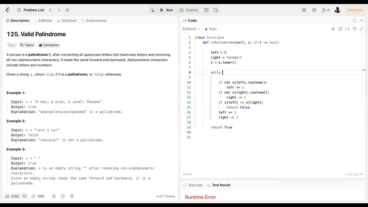 Valid Palindrome - Leetcode 125 - Python - Gujarati - YouTube Valid Palindrome - Leetcode 125 - Python - Gujarati - YouTube