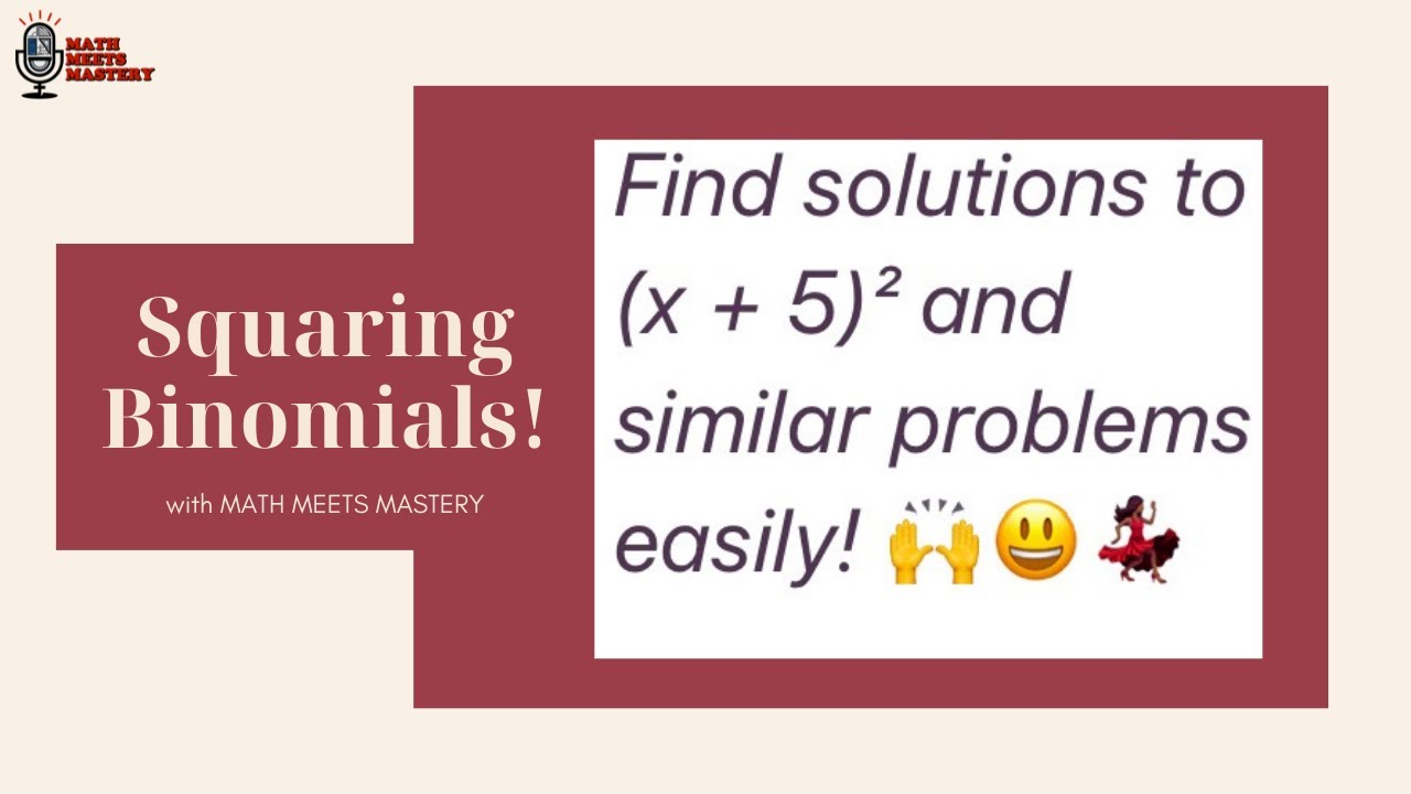 Squaring Binomials - YouTube