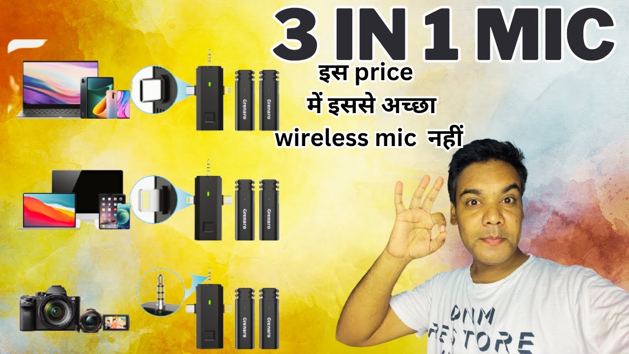 3 in 1 Wireless Microphone || MIC FOR GOPRO HERO 10 | MIC FOR GOPRO ...