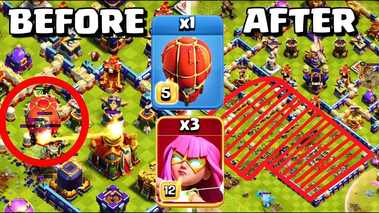 I LOVE this METHOD of SUPER ARCHER Blimp in TH16 | BEST Super Barch ...