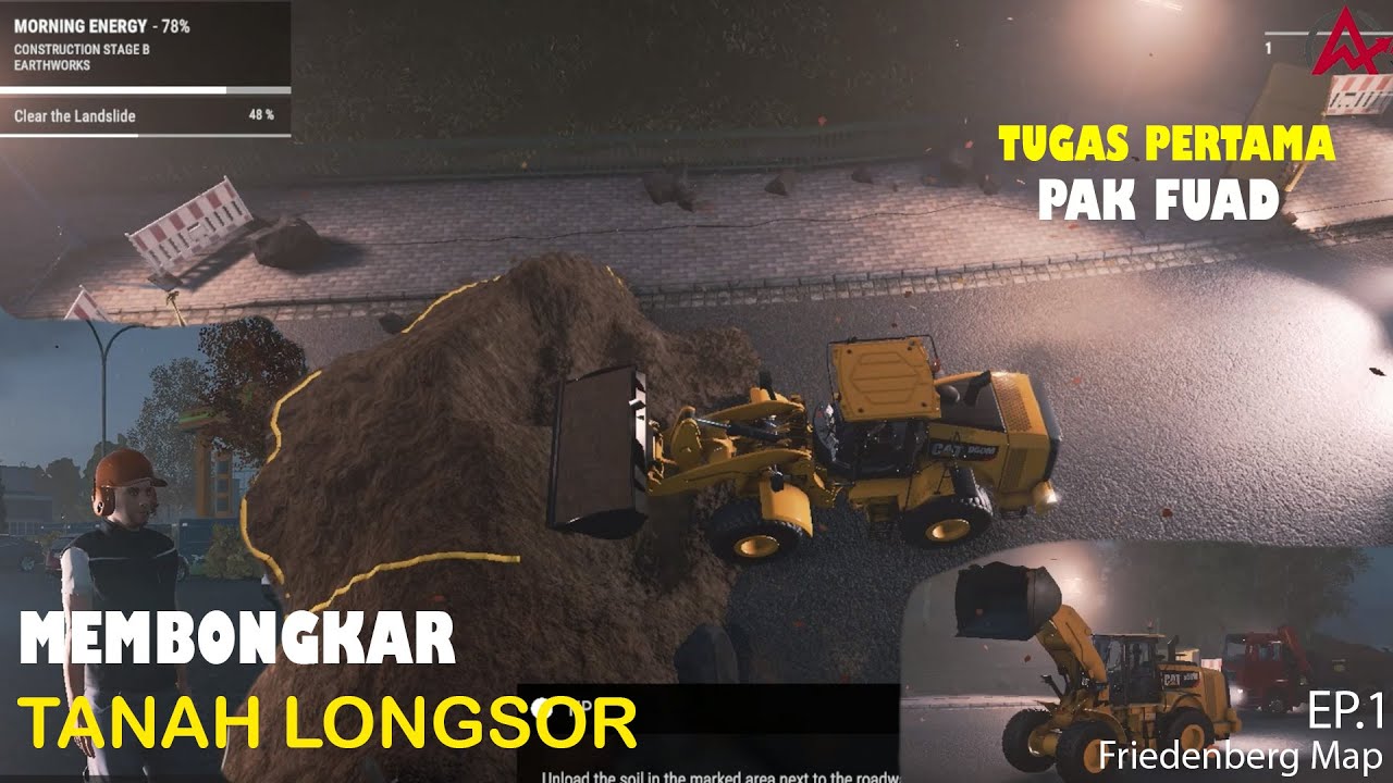 TUGAS BARU MAS FUAD | CONSTRUCTION SIMULATOR 2022 MAP FRIEDENBERG #EP1 ...
