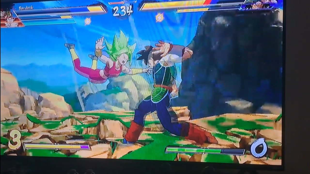 Dragonball Fighterz Bardock Tyrant Lancer on Kefla Ryona - YouTube