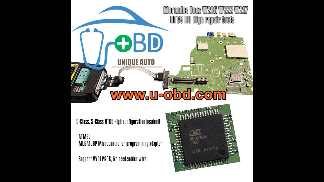 Mercedes Benz W205 W217 W222 NTG5 High configuration headunit repair tools VVDIProg programming ...