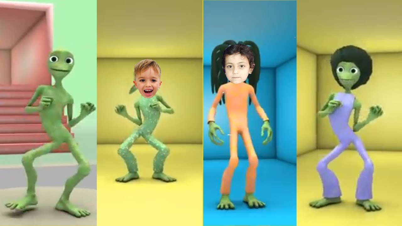 كائن فضائي يرقص ديسباسيتو The green creature is dancing despacito - YouTube